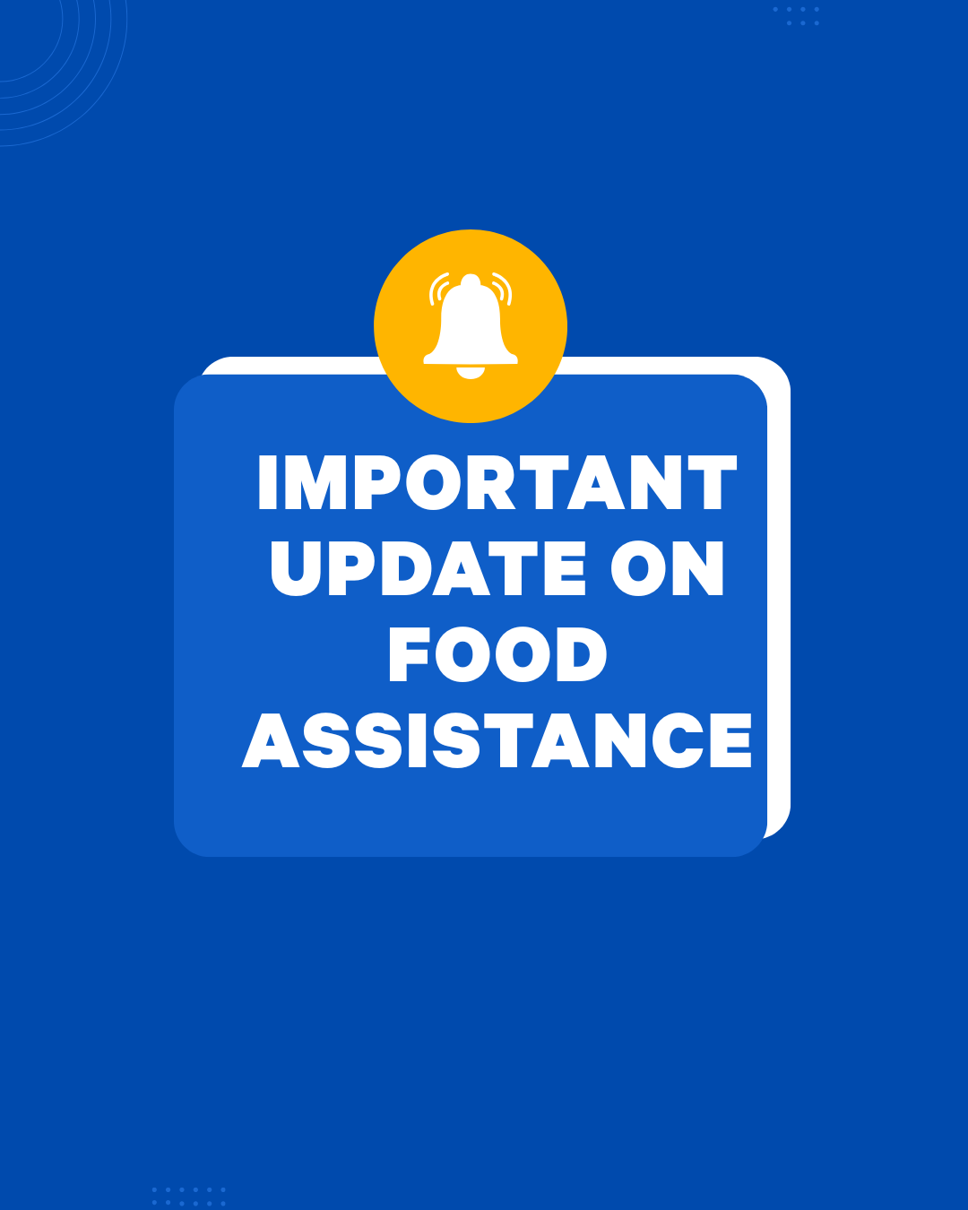 Important Update on Food Assistance (2) - People's Community Clinic
